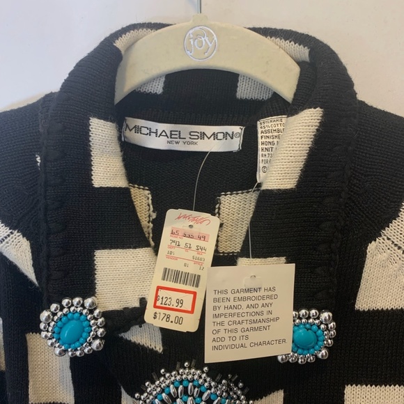 Michael Simon | Sweaters | Vintage Michael Simon 995 Beaded Cardigan ...